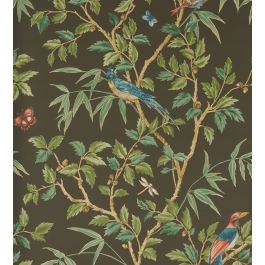 Ashdown Wallpaper in Black by Colefax and Fowler | Jane Clayton