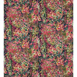 Aubrey Velvet Fabric in Forest/Raspberry by Studio G | Jane Clayton