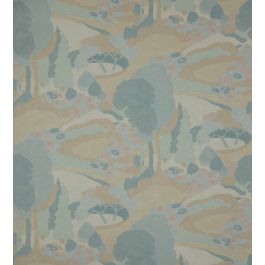 Autumn Landscape Wallpaper in Flax Flower by Liberty | Jane Clayton