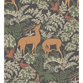 Balmoral Wallpaper in Charcoal by Warner House | Jane Clayton