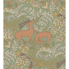 Balmoral Wallpaper in Olive by Warner House | Jane Clayton
