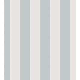 Baltic Rayure Wallpaper in Bleu/Blanc by Casadeco | Jane Clayton