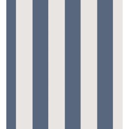 Baltic Rayure Wallpaper in Marine/Blanc by Casadeco | Jane Clayton