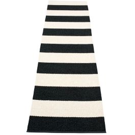 Bob Runner Rug in Black/Vanilla by Pappelina | Jane Clayton