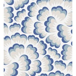 Bom Bom Wallpaper in Blue by Borastapeter | Jane Clayton
