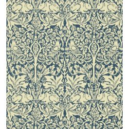 Brer Rabbit Wallpaper in Indigo/Vellum by Morris & Co | Jane Clayton