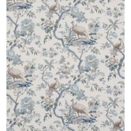 Broughton Rose Fabric in Blue by GP & J Baker | Jane Clayton