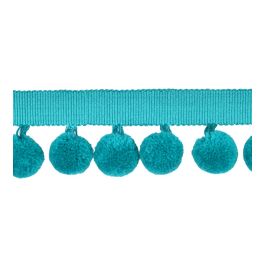 Calypso Solid Bobble Fringe 47mm Trimmings in Turquoise by Houles ...