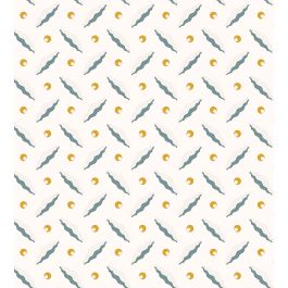 Chintamani Trellis Wallpaper in Mustard and Blue by Ottoline | Jane Clayton