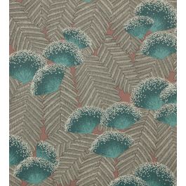 Clarice Wallpaper in Cantaloupe by 1838 Wallcoverings | Jane Clayton