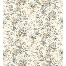 Coromandel Print Fabric in Empire Grey by Zoffany | Jane Clayton