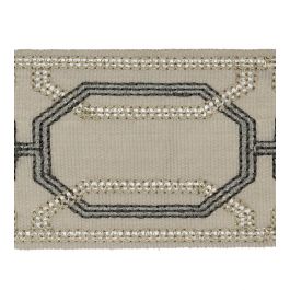 Delano Octagon Braid Trimming in Charcoal by Colefax and Fowler | Jane ...