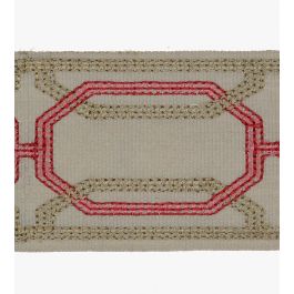 Delano Octagon Braid Trimming in Red by Colefax and Fowler | Jane Clayton
