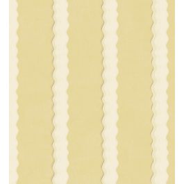 Double Scroll Stripe Fabric in Butter by Parker & Jules | Jane Clayton