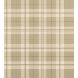 Douglas Plaid Wallpaper in Camel by Thibaut | Jane Clayton