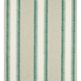 Ezra Stripe Fabric in Teal by Jane Churchill | Jane Clayton