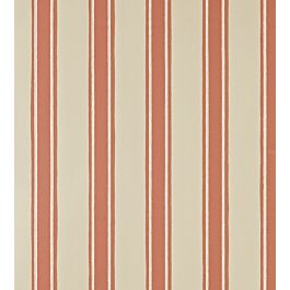 Block Print Stripe Wallpaper by Farrow & Ball in Red Earth | Jane Clayton