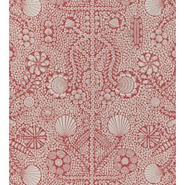 Shell Grotto Fabric by Fermoie in Raspberry | Jane Clayton