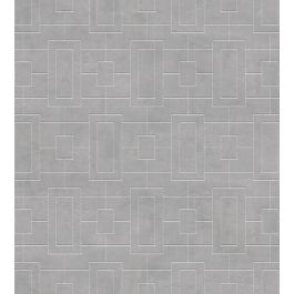 Fretwork Wallpaper in Concrete by Coordonne | Jane Clayton