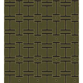 Grid Wallpaper in Olive by Coordonne | Jane Clayton