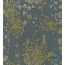 Moku Wallpaper by Harlequin in Graphite/Mustard | Jane Clayton