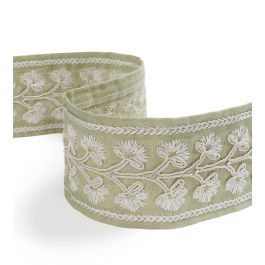 Honeysuckle Braid Trimmings in Woodsage by James Hare | Jane Clayton