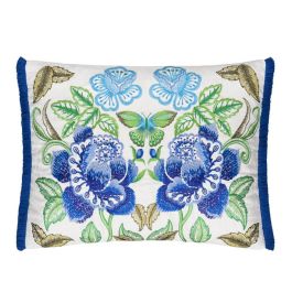 Isabella Embroidered Ready Made Cushion in Cobalt by Designers Guild ...