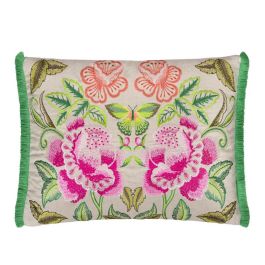 Isabella Embroidered Ready Made Cushion in Fuchsia by Designers Guild ...
