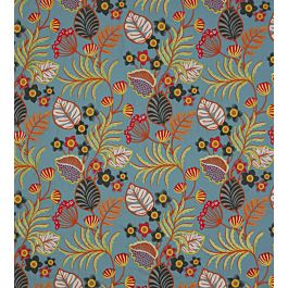 Samba Fabric by Jane Churchill in Teal | Jane Clayton