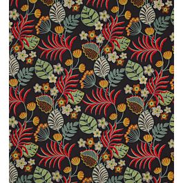 Samba Fabric by Jane Churchill in Charcoal | Jane Clayton