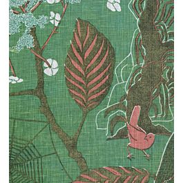 Cobweb Fabric by Lewis & Wood in Emerald | Jane Clayton