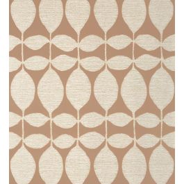 Lola Wallpaper in Metallic Pewter on Rust by Thibaut | Jane Clayton