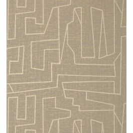 Matrix Wallpaper in Metallic Gold and Grey by Thibaut | Jane Clayton