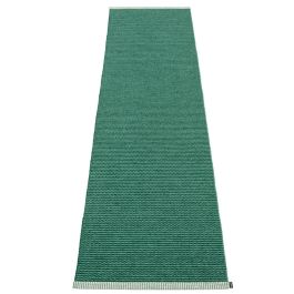 Mono Runner 60 x 250cm Rug in Dark Green/Jade by Pappelina | Jane Clayton