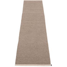 Mono Runner 60 x 250cm Rug in Dark Mud/Mud by Pappelina | Jane Clayton