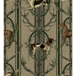 Mountain Dogs Wallpaper in Taupe by MINDTHEGAP | Jane Clayton