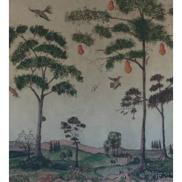 Mythical Land Wallpaper mural in Vellum by Andrew Martin | Jane Clayton