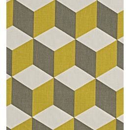 Cube Fabric by Prestigious Textiles in Saffron | Jane Clayton