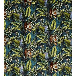 Bengal Tiger Fabric by Prestigious Textiles in Twilight | Jane Clayton