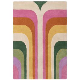 Romy Retro Rug in Pink 01 by Asiatic | Jane Clayton