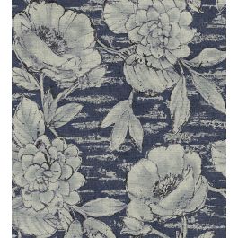 Rustic Floral Wallpaper in Blue by Eijffinger | Jane Clayton