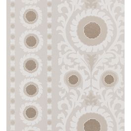 Samrina Wallpaper in Ivory/Gilver by Osborne & Little | Jane Clayton