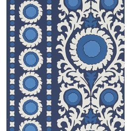Samrina Wallpaper in Indigo by Osborne & Little | Jane Clayton