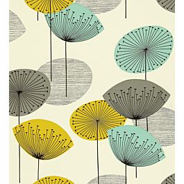 Dandelion Clocks Wallpaper by Sanderson in Chaffinch | Jane Clayton