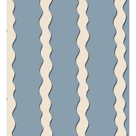 Scroll Stripe Fabric in Sky by Parker & Jules | Jane Clayton