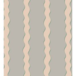 Scroll Stripe Fabric in Verdigris by Parker & Jules | Jane Clayton
