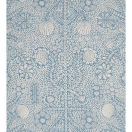 Shell Grotto Fabric in Sky Blue by Fermoie | Jane Clayton