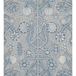 Shell Grotto Fabric in Deep Blue by Fermoie | Jane Clayton