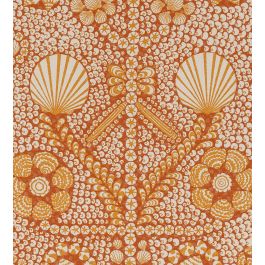 Shell Grotto Outdoor Fabric in Orange by Fermoie | Jane Clayton