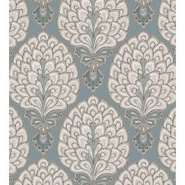 Sultan Wallpaper in Teal by Warner House | Jane Clayton